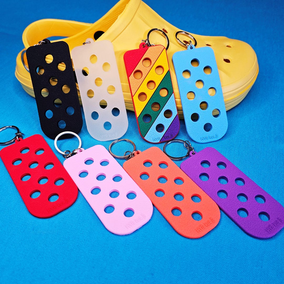 Croc Charm Holder Textured Keyring Without Croc Charms. - Etsy UK