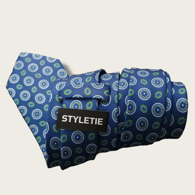 Navy Blue Green Tie - Etsy