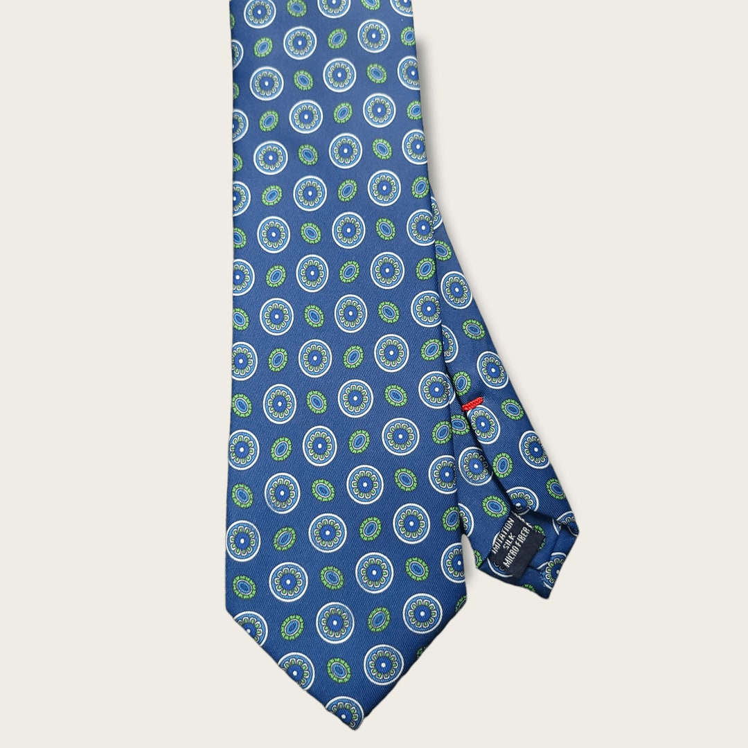 Navy Blue Green Tie - Etsy