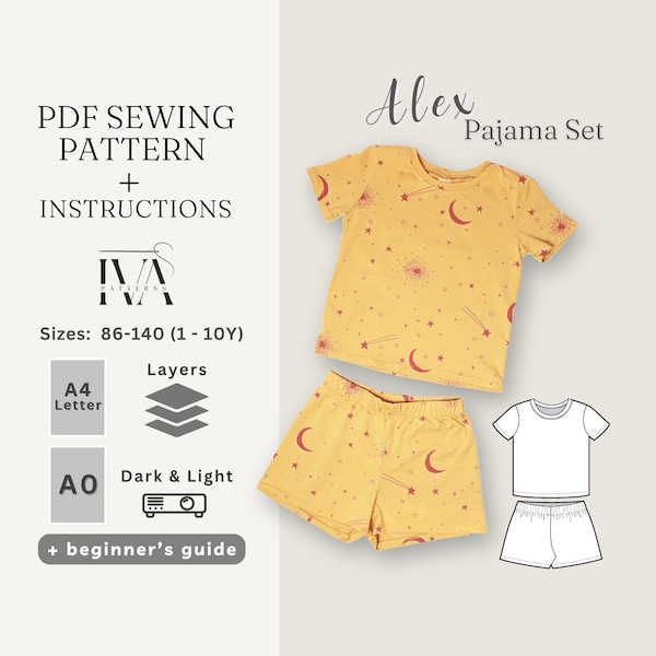Girls Pajama Pattern - Etsy