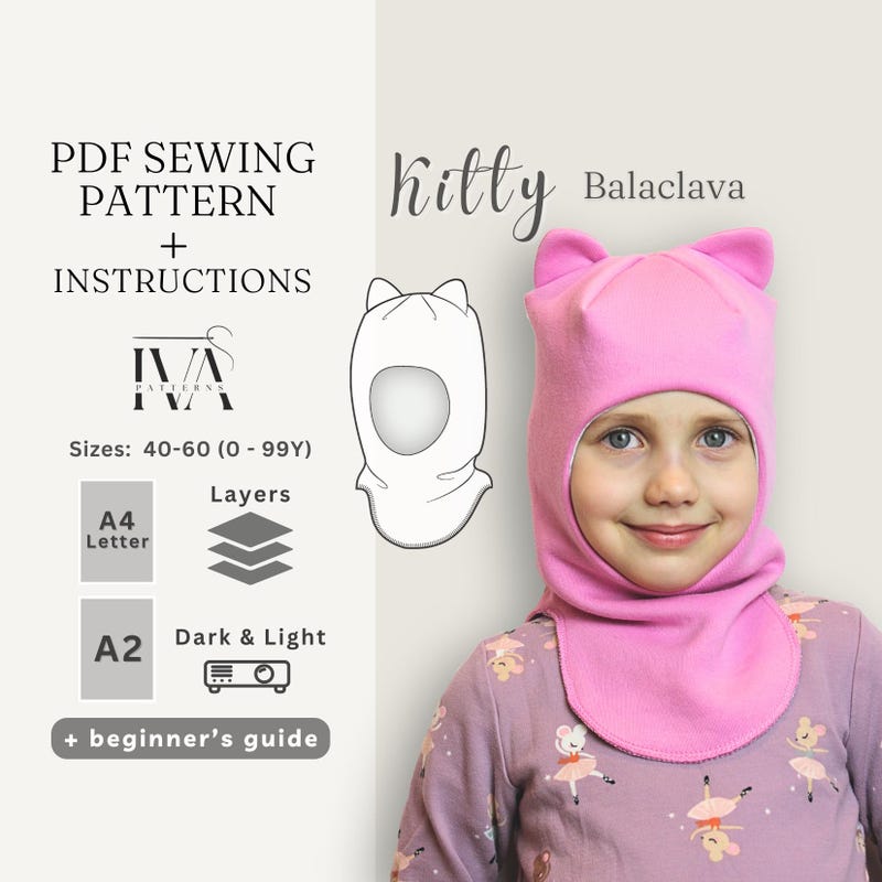 Kids Cat Ears Balaclava - Etsy