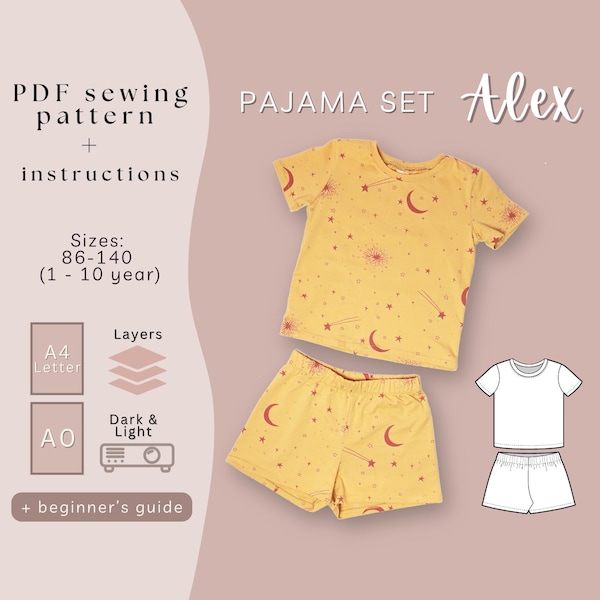 Kids Pajama Pattern - Etsy