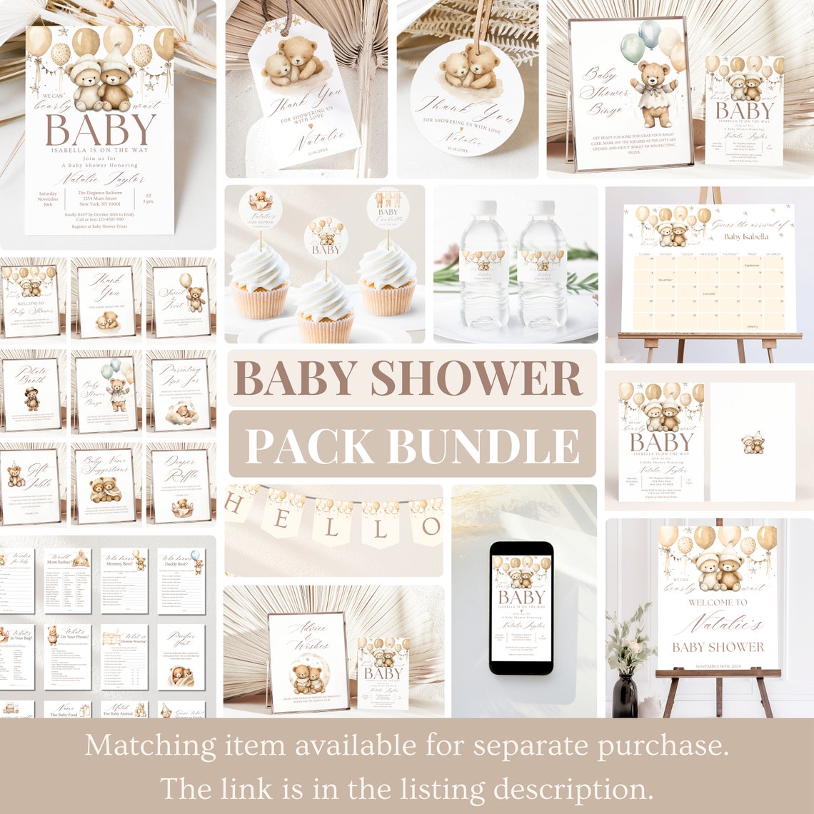 Printable Baby Shower Games Bundle Fun & Interactive Gender Neutral ...