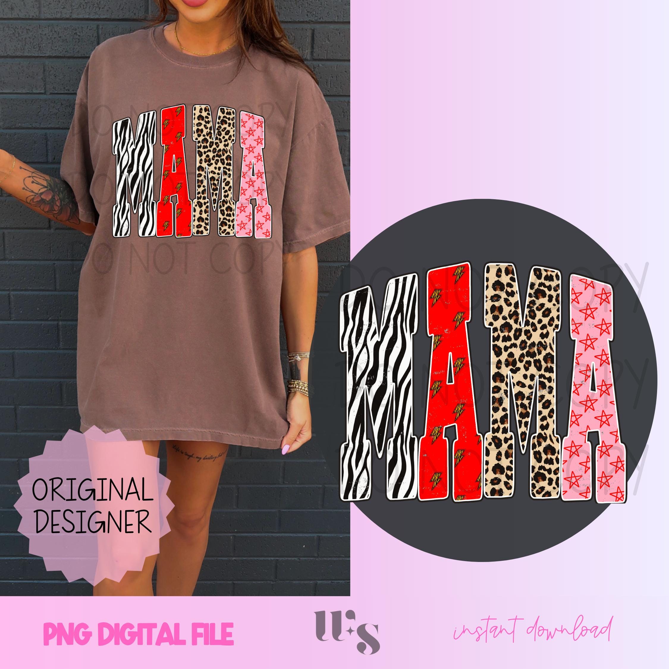 Mama Leopard Print PNG, Trendy Mama PNG, Leopard Checker Letters ...