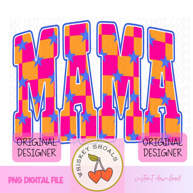 Checkered Mama Print PNG: Retro Varsity Design (digital Download) - Etsy