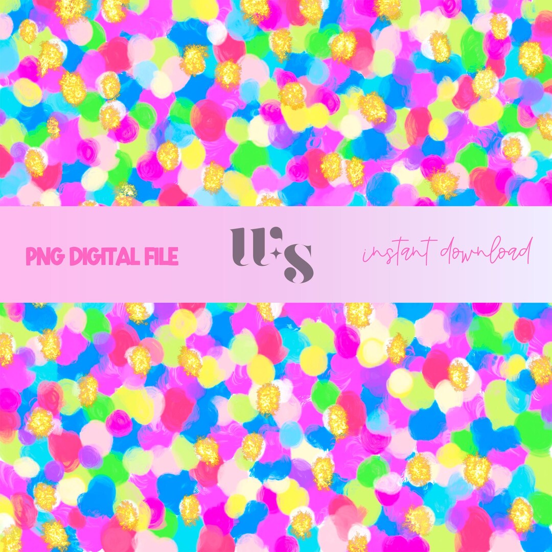 Preppy Brushstroke Messy Paint Digital Paper (NOT SEAMLESS) PNG Digital ...