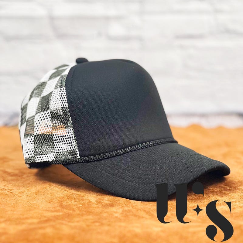 Checkered Hat - Etsy