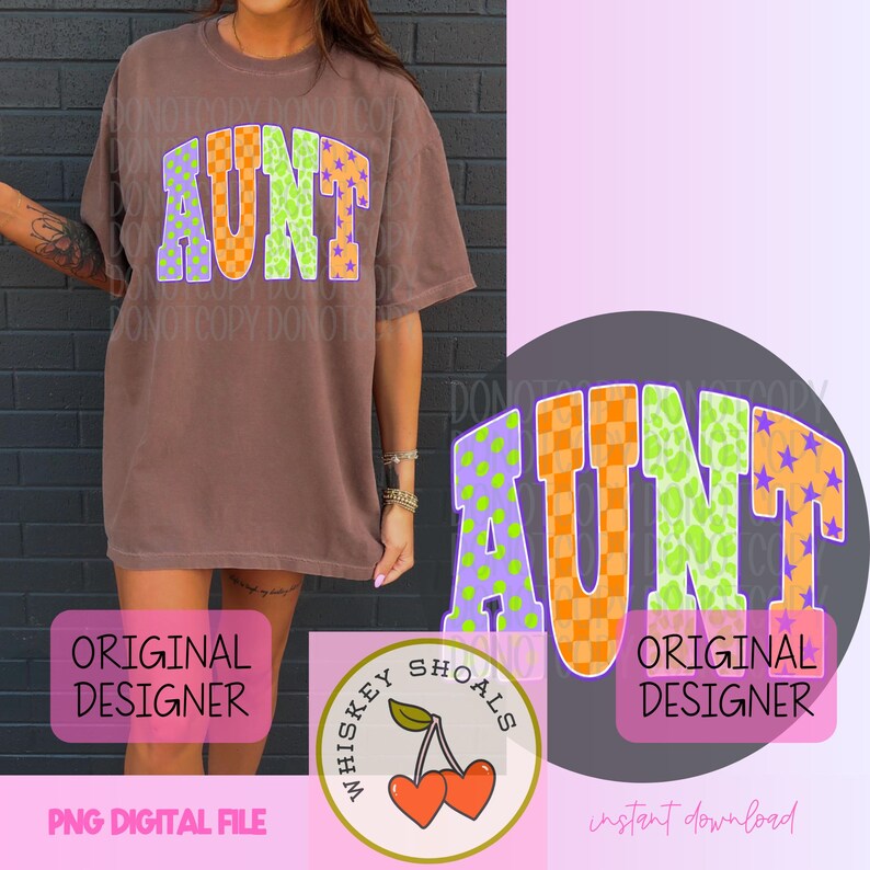 Retro Aunt PNG, Trendy Aunt Png, Checkered Varsity Design, Aunt Png ...