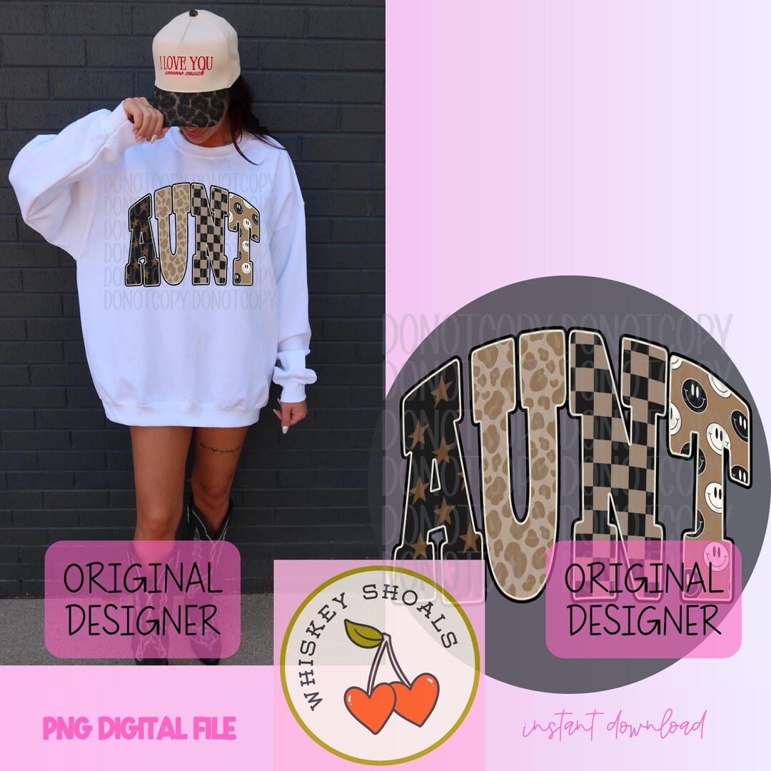 Aunt Leopard Print PNG: Trendy Aunt Design (digital Download) - Etsy