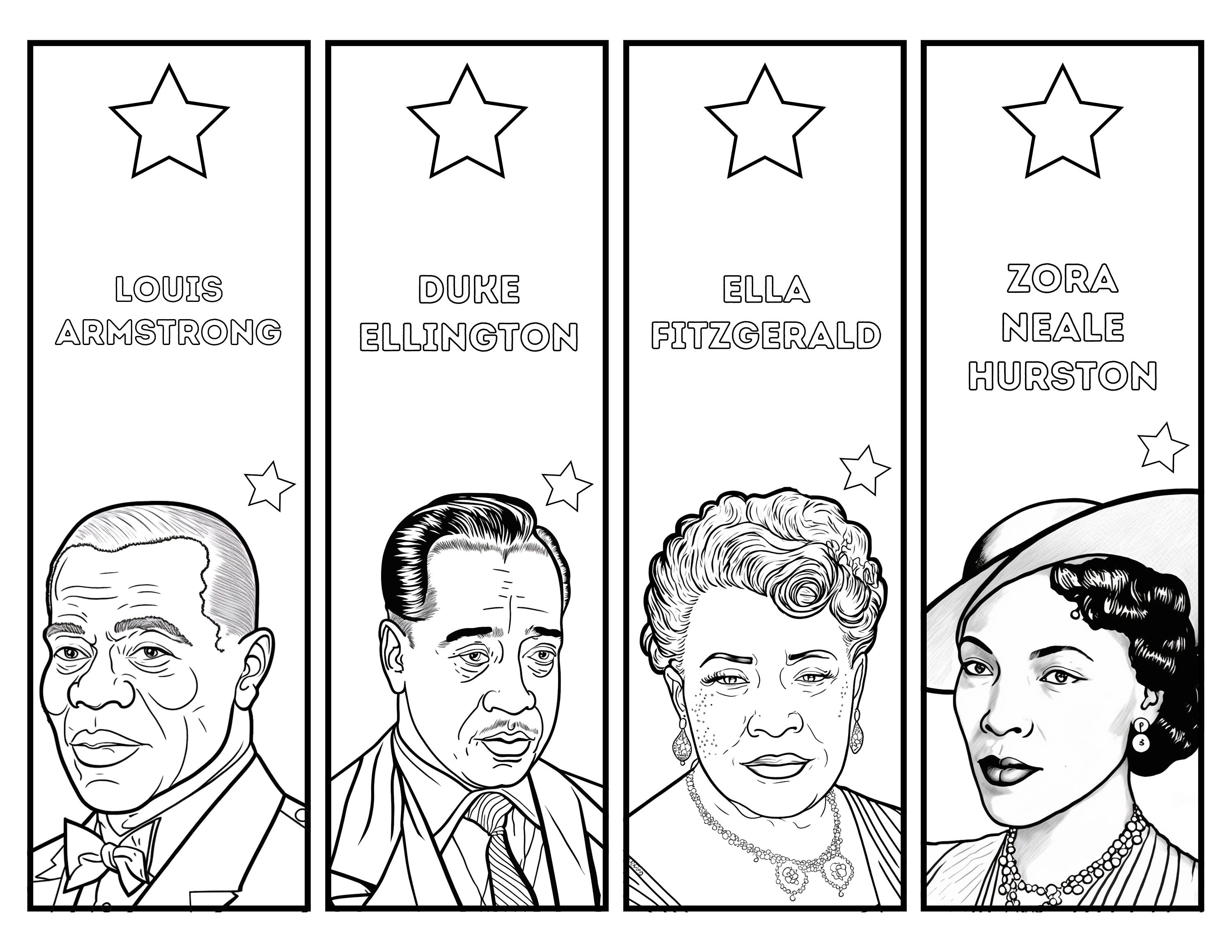 20 Black History Coloring Bookmarks - Etsy