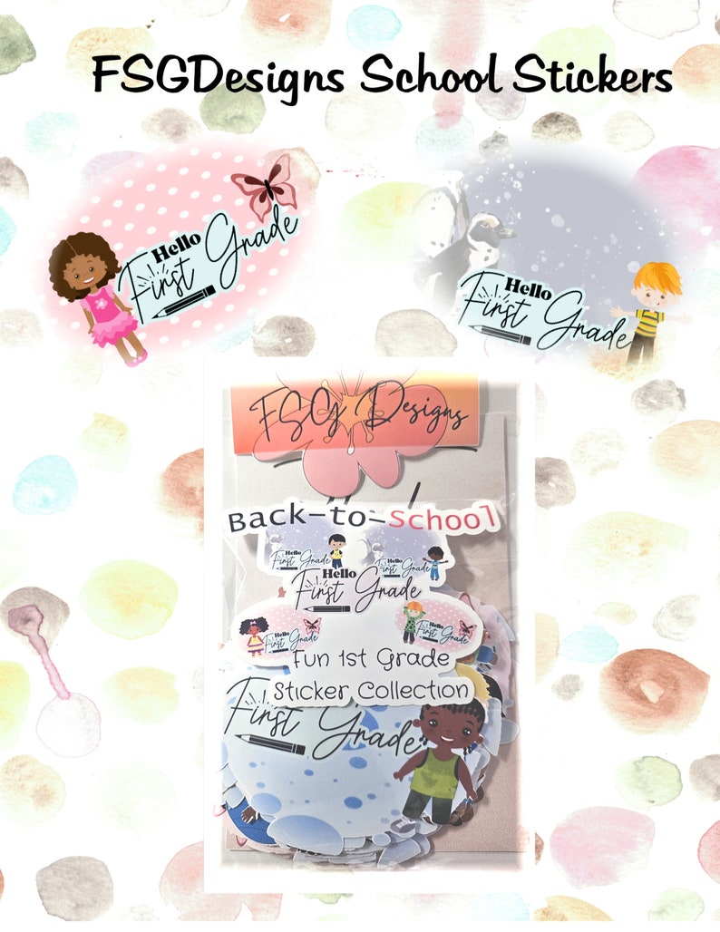 First Grade Back to School Stickers - Etsy