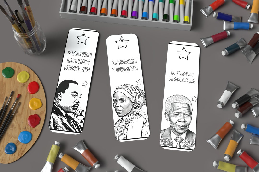 20 Black History Coloring Bookmarks - Etsy