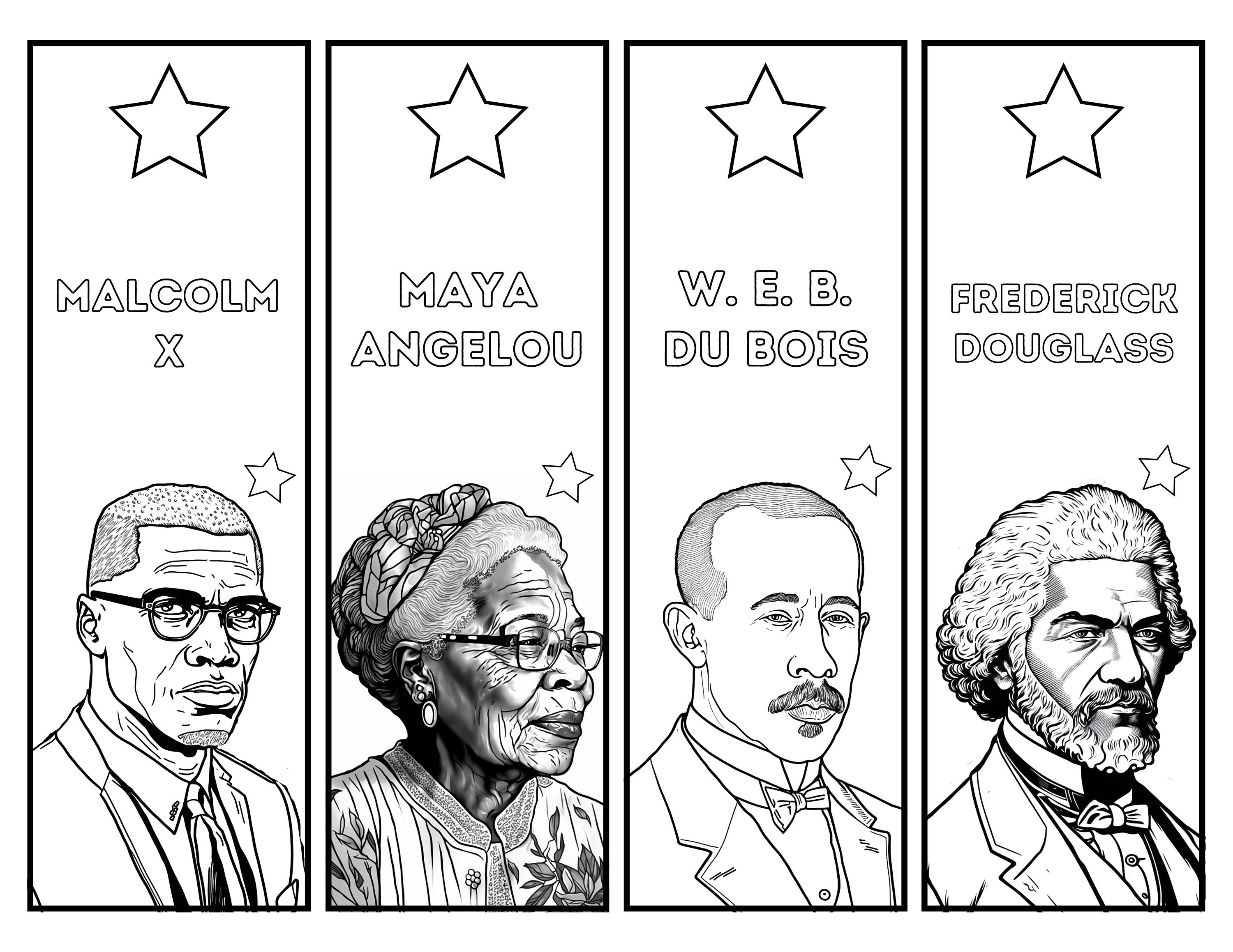 20 Black History Coloring Bookmarks - Etsy