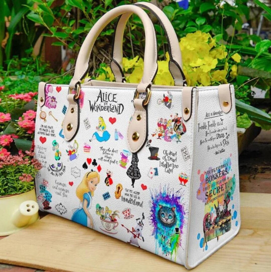 Alice in Wonderland Women Leather Hand Bag, Alice in Wonderland Women ...