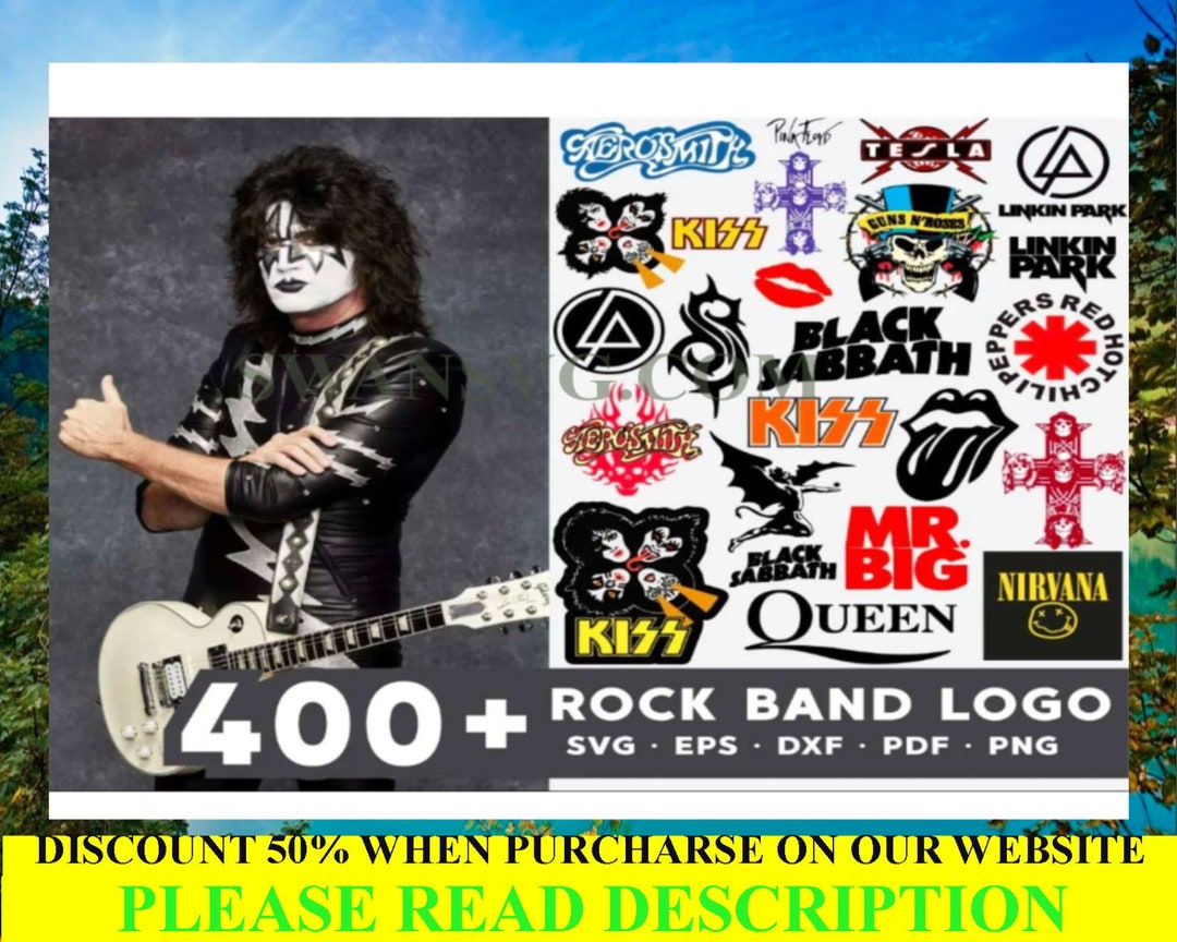 400 Rock Brand Logo SVG, Rock Band Svg, Bundle Rock Band - Etsy