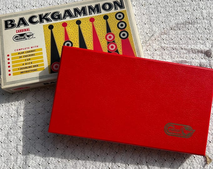 1973 Backgammon Vintage Cardinal Board Game Complete With Instructions ...