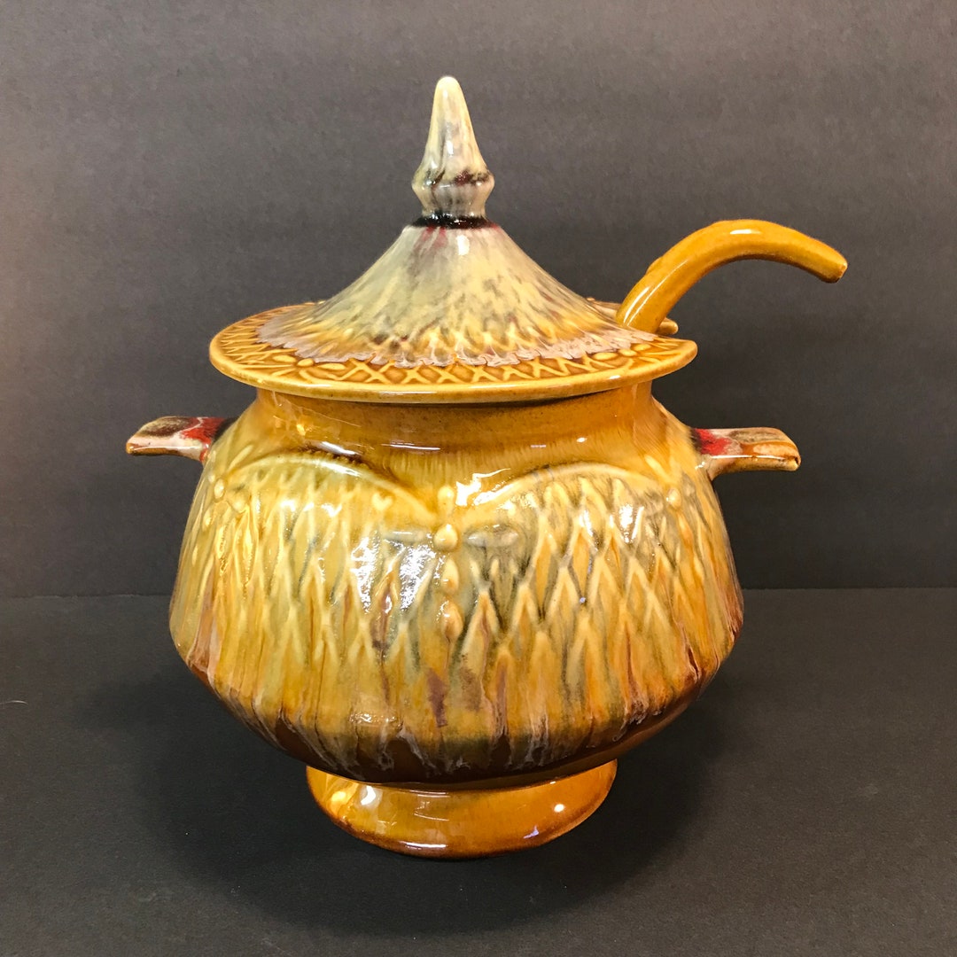 Vintage MCM Marcia of California Pottery Soup Tureen and Ladle - Etsy