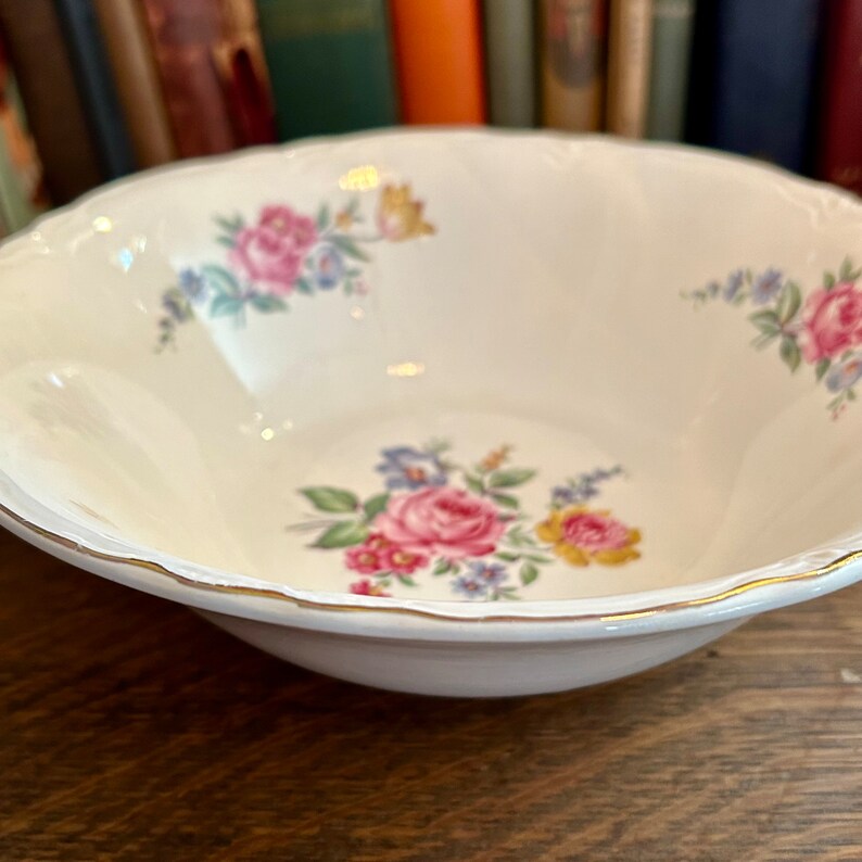 Vintage 1940s SCIO Pottery Hazel Pattern Round Serving Bowl Floral With ...