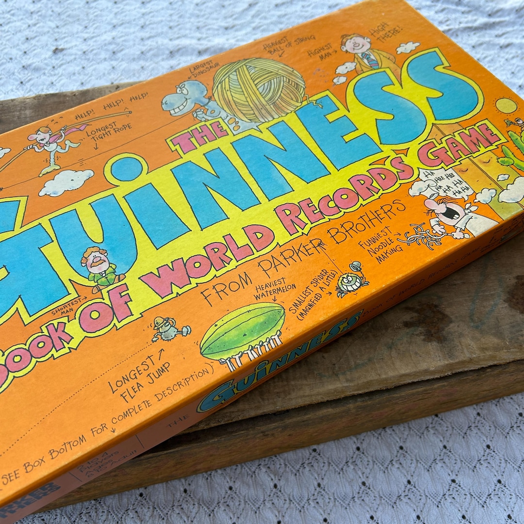 Vintage 1979 Guinness Book of World Records Board Game Parker Brothers ...