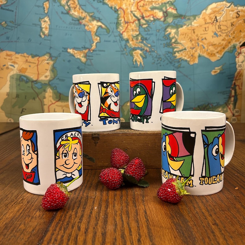 Vintage Kellogg's Cereal Mug: Tony the Tiger, Snap, Crackle, Pop ...