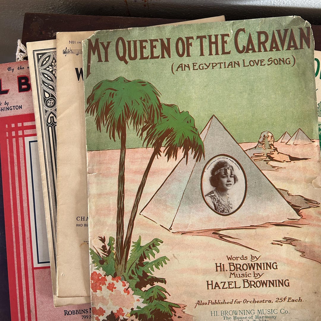 Set of Seven (7) Vintage Sheet Music Ephemera - Vintage Ephemera ...