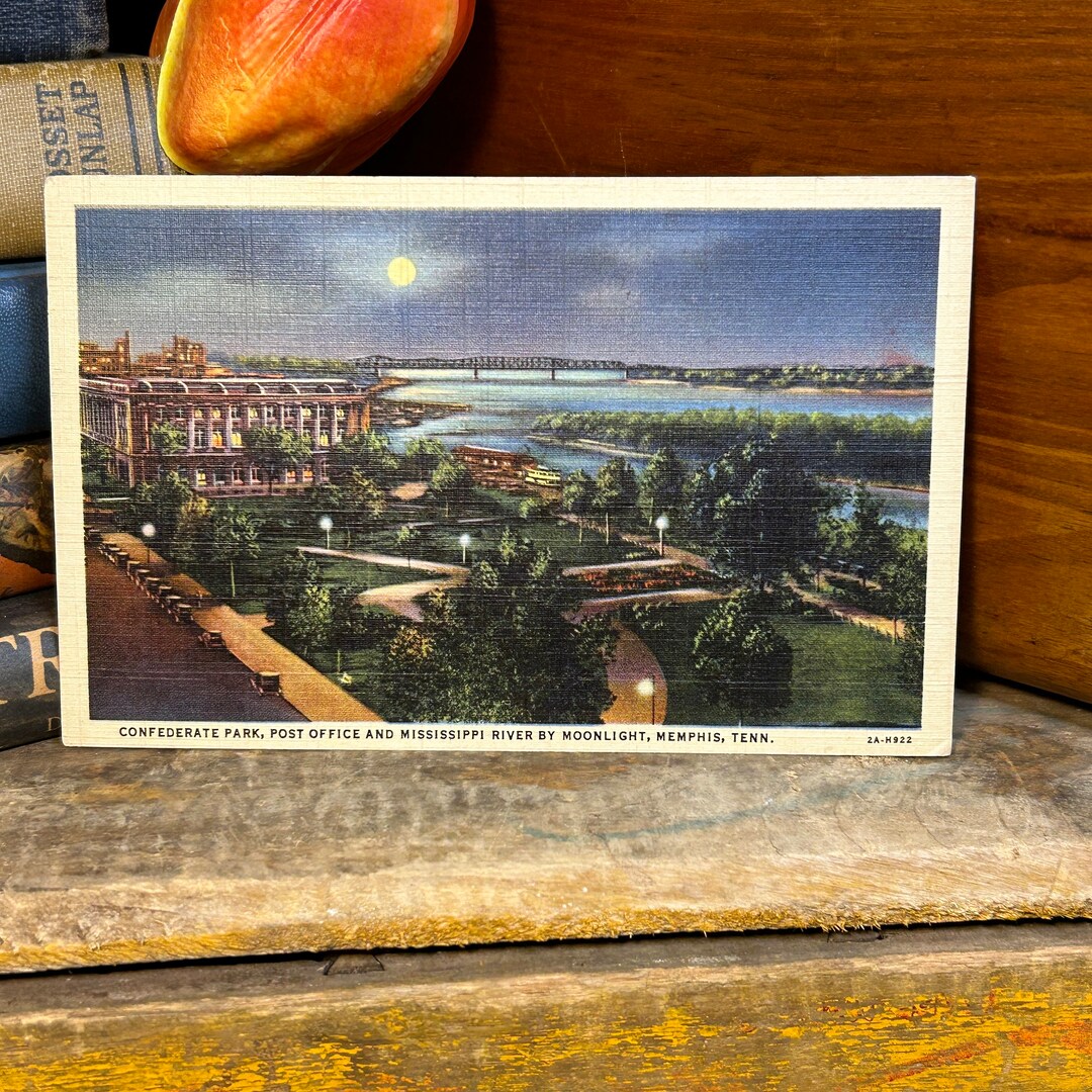 Vintage 1943 Greetings Linen Postcard Vintage Ephemera Memphis ...