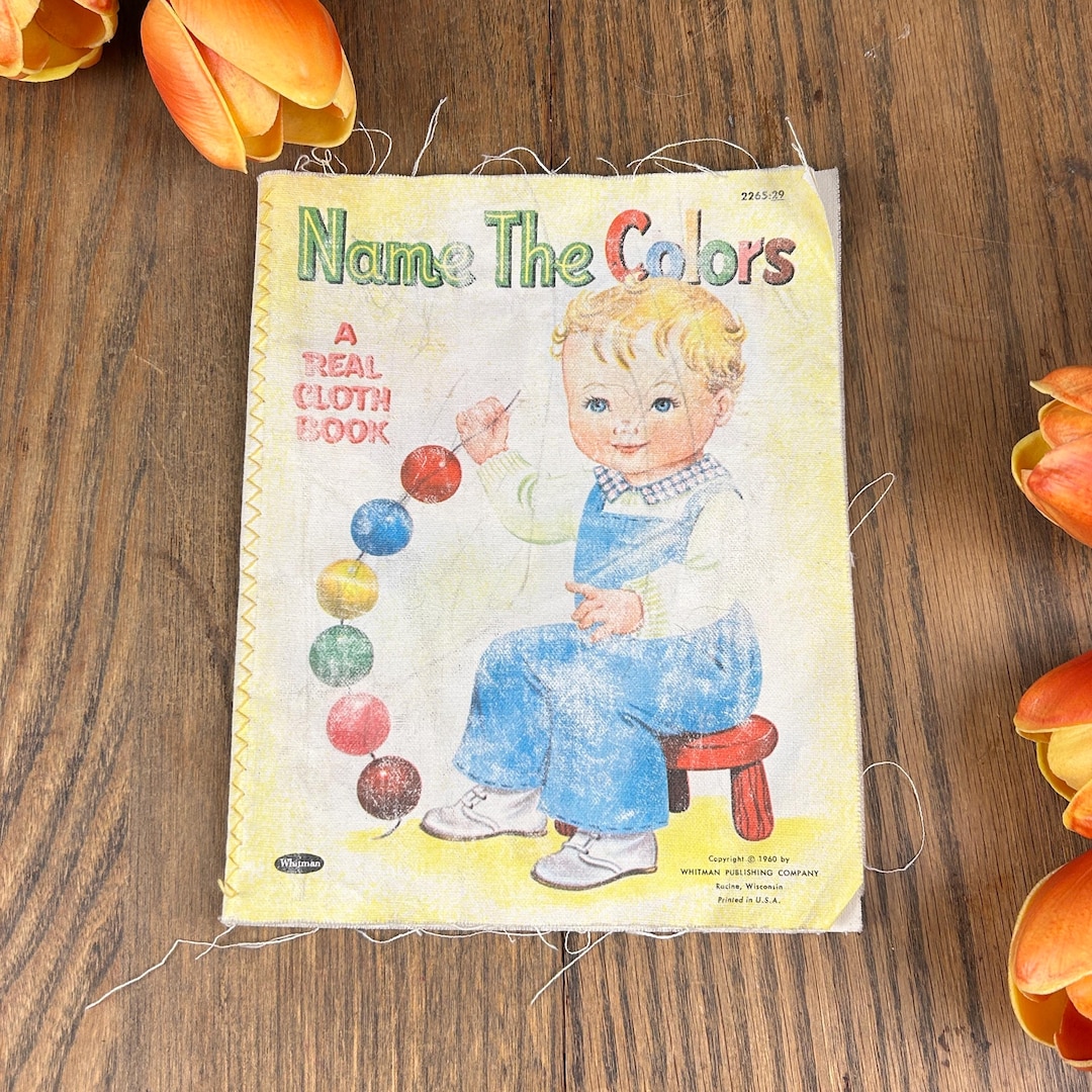 Vintage Whitman Real Cloth Book: Name the Colors C. 1960 - Etsy