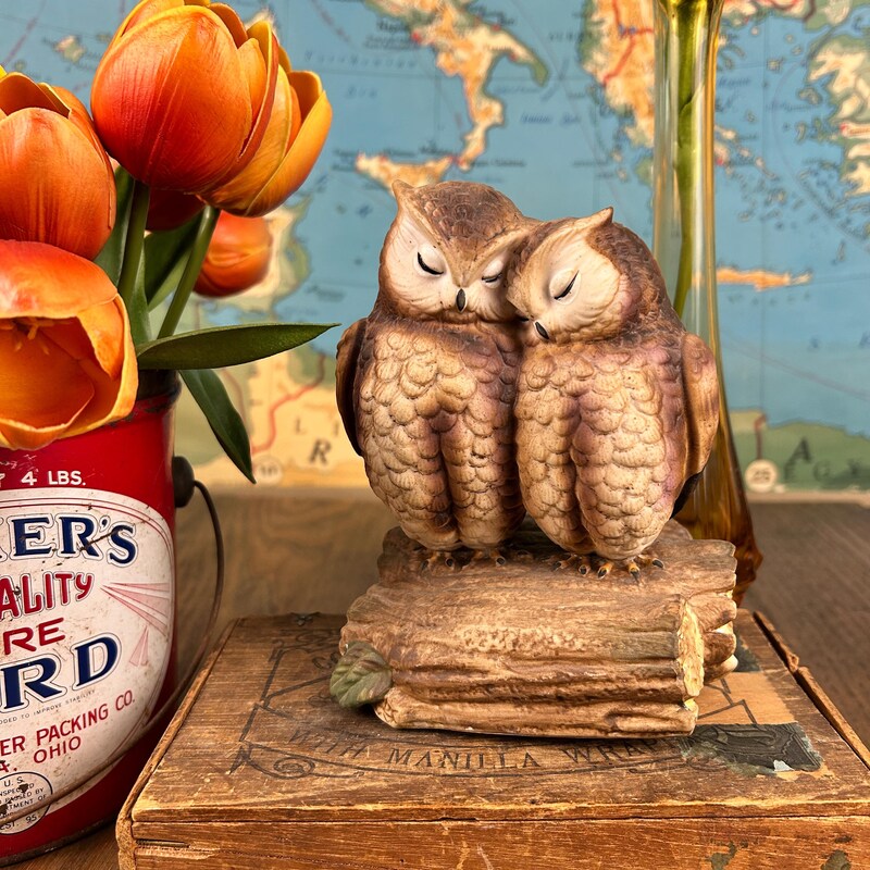 Vintage Owl Figurine - Etsy
