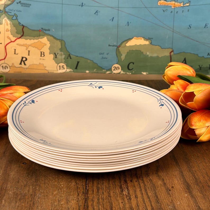 Vintage Corelle Dinner Plate, Country Violets Blue Floral, 10 1/4 ...