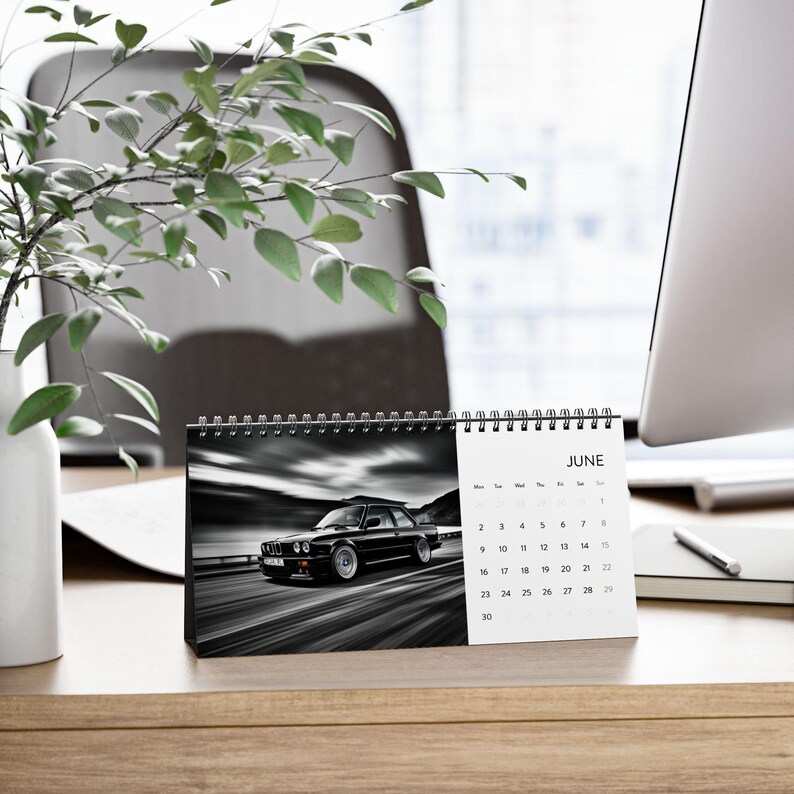 BMW Desk Calendar 2025 Grid ,E46 Rear View, 3 Series ,5 Series ,7 ...
