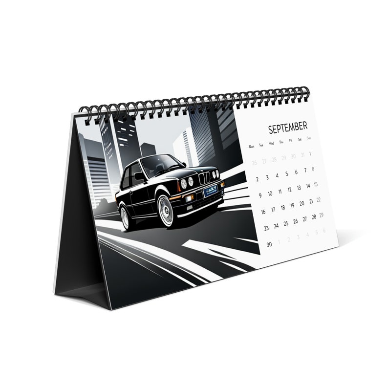 BMW Desk Calendar 2024 Grid E46 Rear View 3 Series 5 Series 7 Series M ...