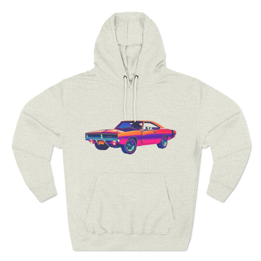 Dodge Charger Hoodie Hoody Rear View 1969 Classic Muscle 1970 Race F1 ...