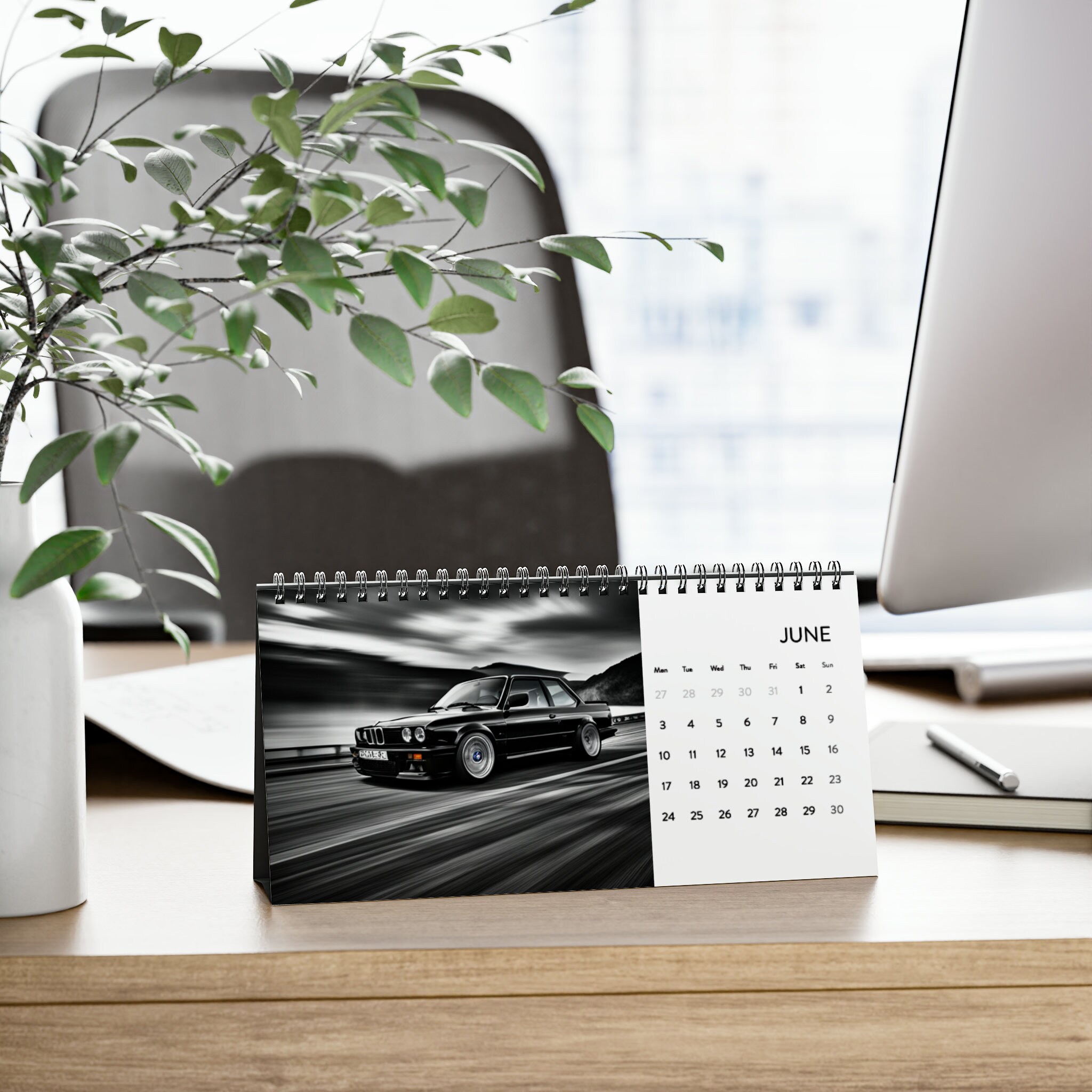 BMW Desk Calendar 2024 Grid E46 Rear View 3 Series 5 Series 7 Series M ...