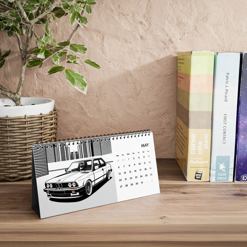 BMW Desk Calendar 2024 Grid E46 Rear View 3 Series 5 Series 7 Series M ...