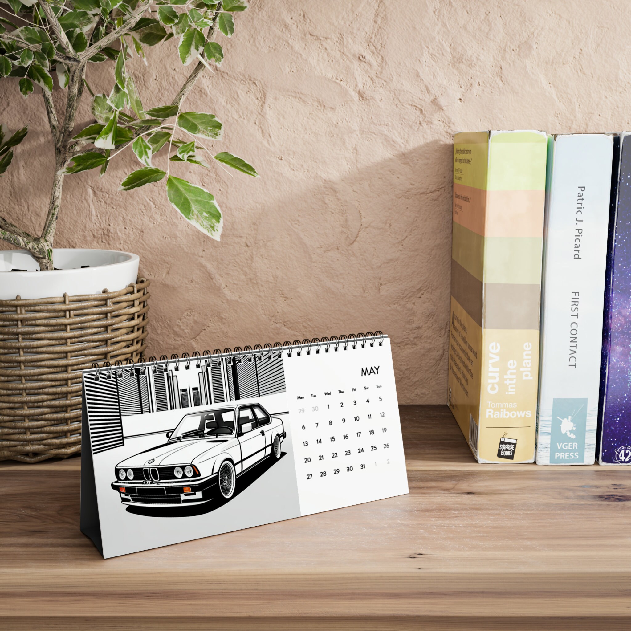 BMW Desk Calendar 2024 Grid E46 Rear View 3 Series 5 Series 7 Series M ...