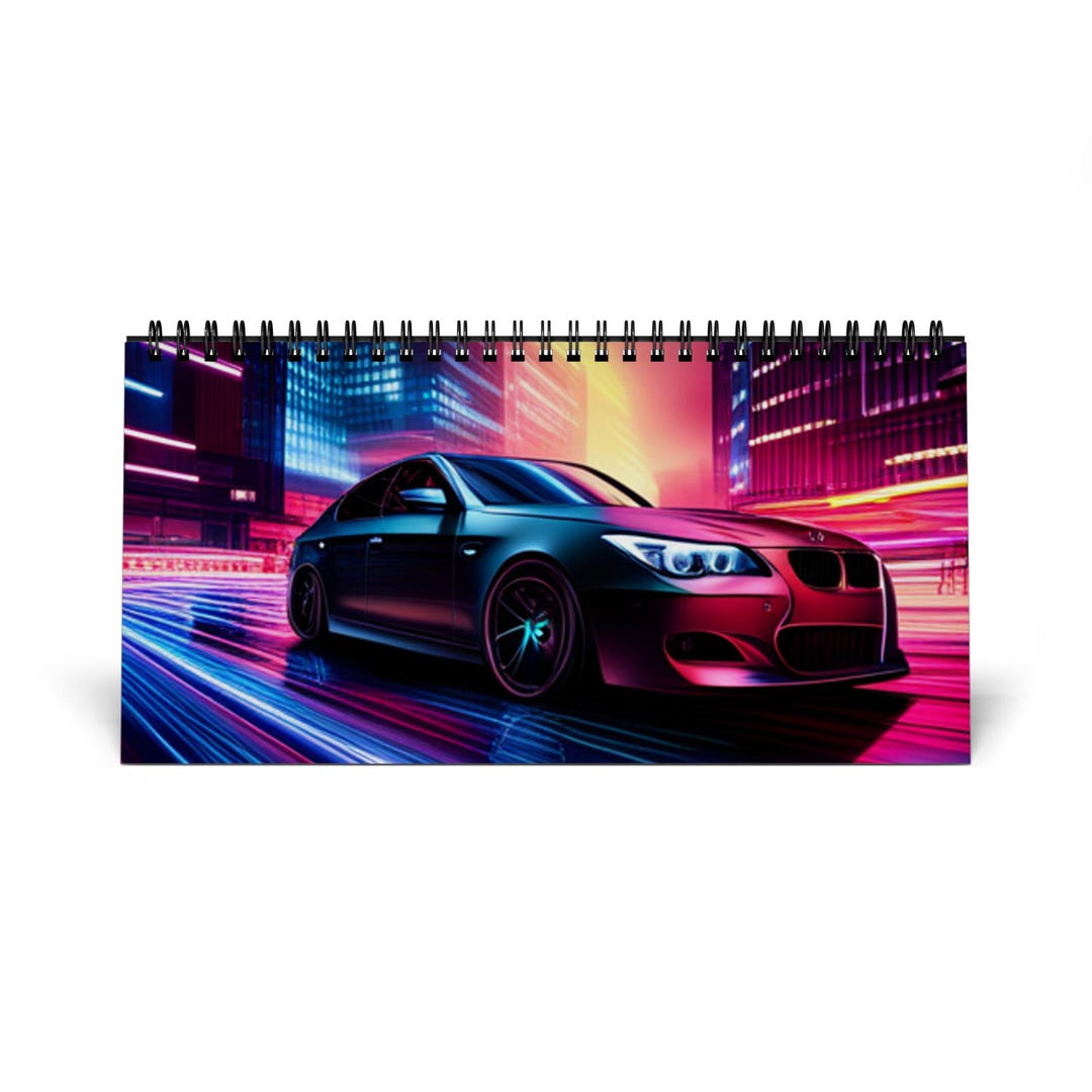 BMW E60 Desk Calendar 2026 Grid ,E46 Rear View, 3 Series ,5 Series ,7 ...