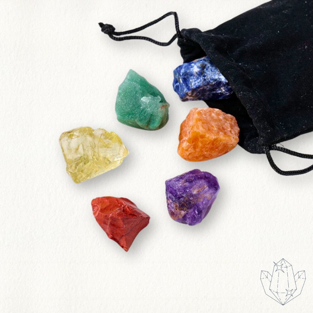 7 Chakras Set Raw Crystal Stones Chakra Gift Set Chakra Crystals Gift ...