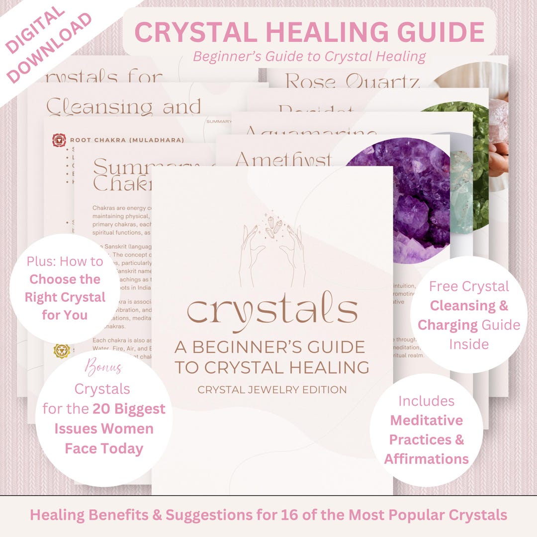 Crystal Healing Guide for Beginners, Energy Healing Information Sheets ...