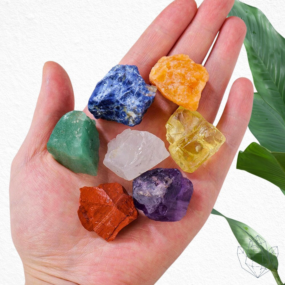 7 Chakras Set Raw Crystal Stones Chakra Gift Set Chakra Crystals Gift ...