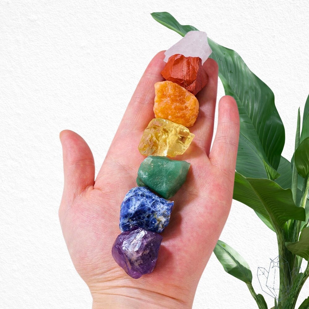 7 Chakras Set Raw Crystal Stones Chakra Gift Set Chakra Crystals Gift ...