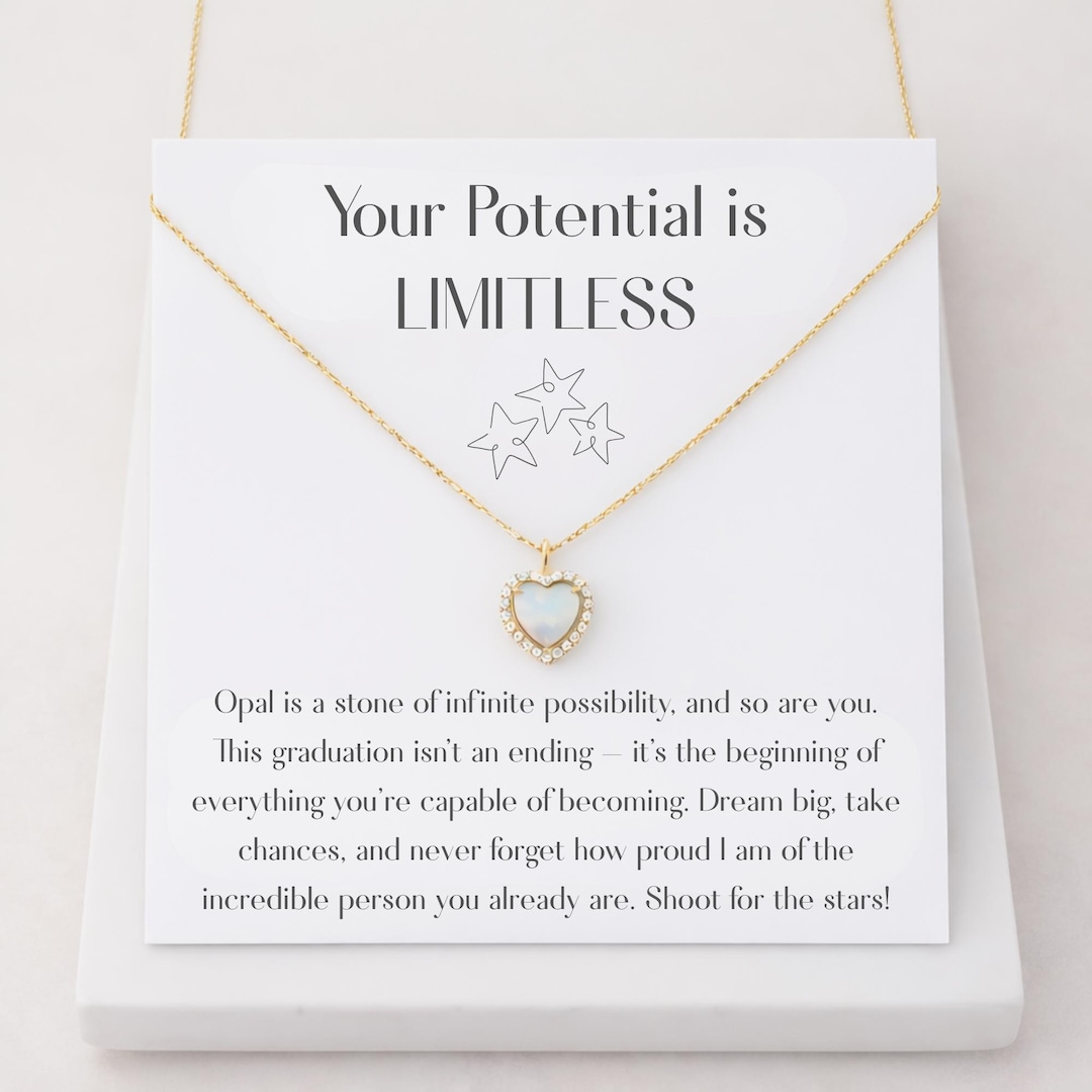 Your Potential is Limitless Opal Necklace for College Graduate ...