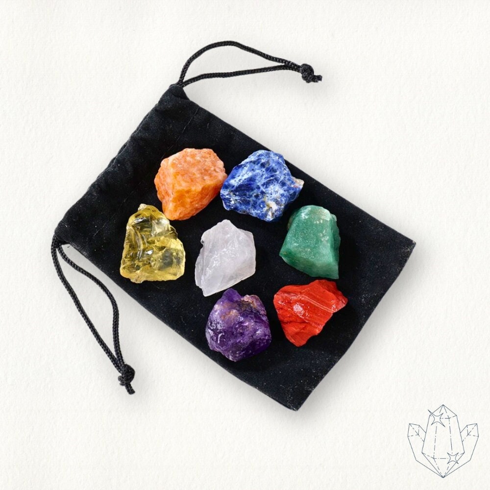 7 Chakras Set Raw Crystal Stones Chakra Gift Set Chakra Crystals Gift ...
