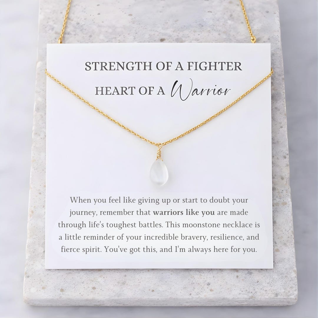 Warrior Moonstone Necklace, Strength of a Fighter Jewelry ...