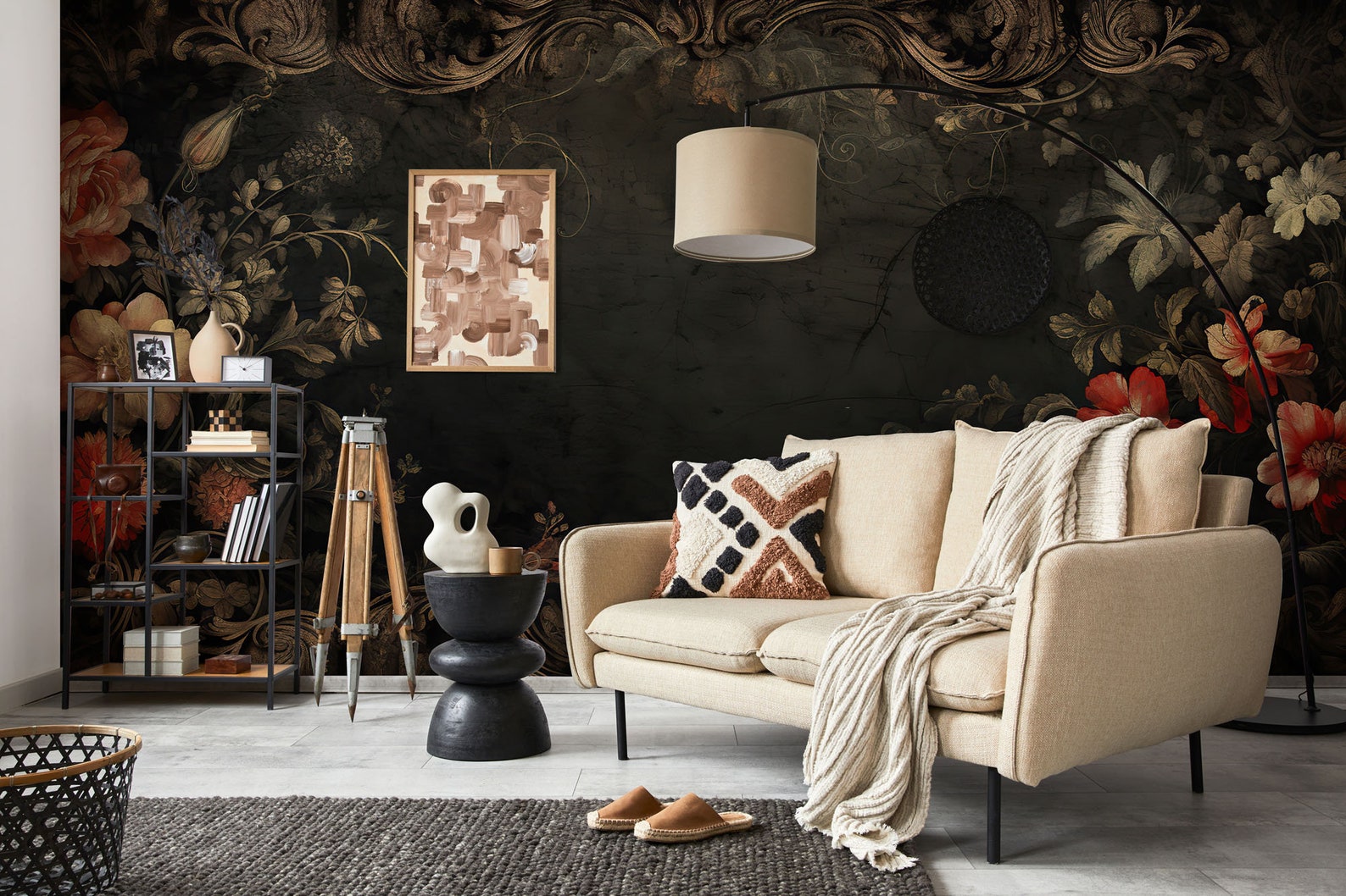 Vintage Antique Floral Wallpaper Wall Decor Home Renovation Wall Art ...