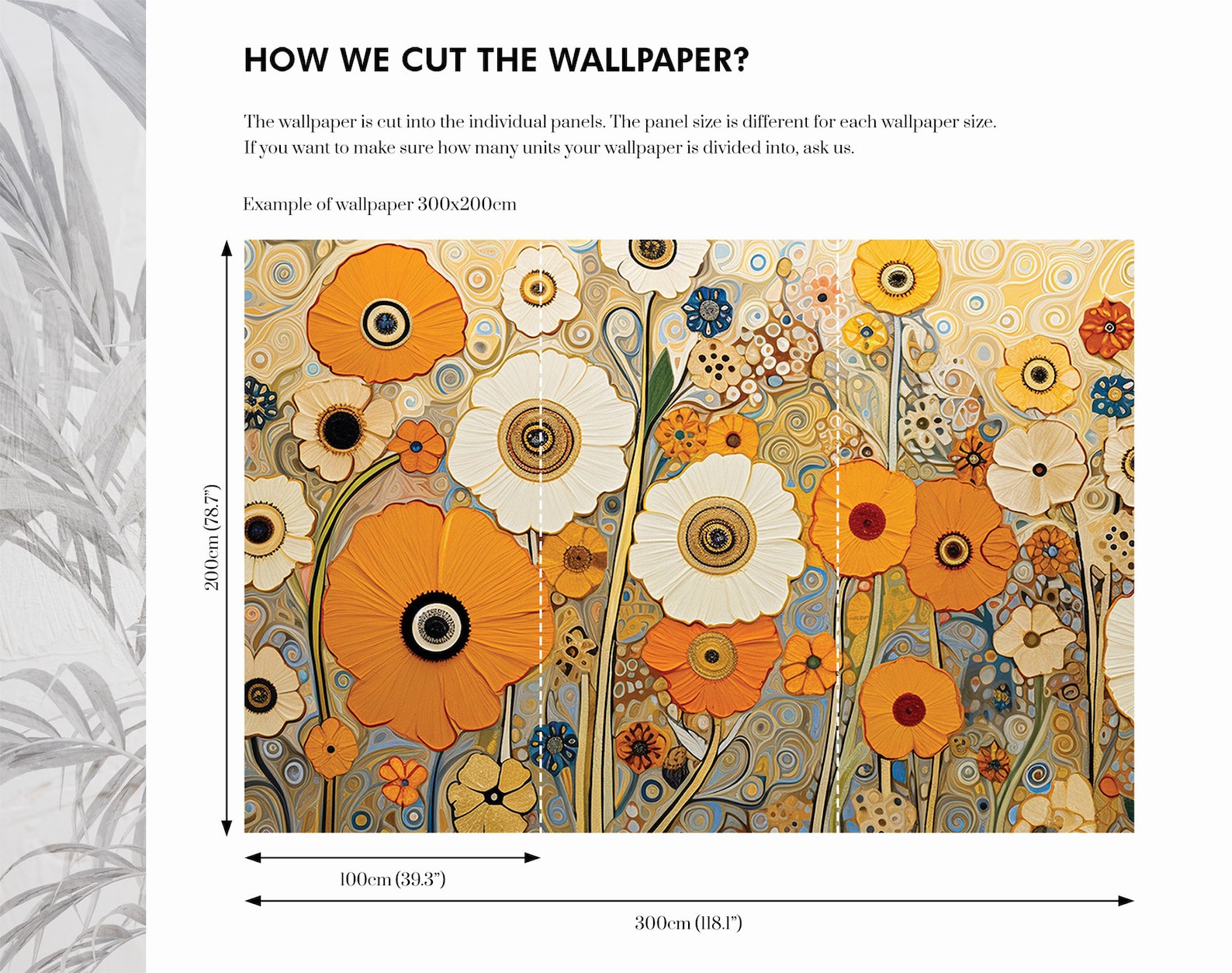 Retro Poppy Flower Abstract Wallpaper | Floral Wall Decor | Home ...