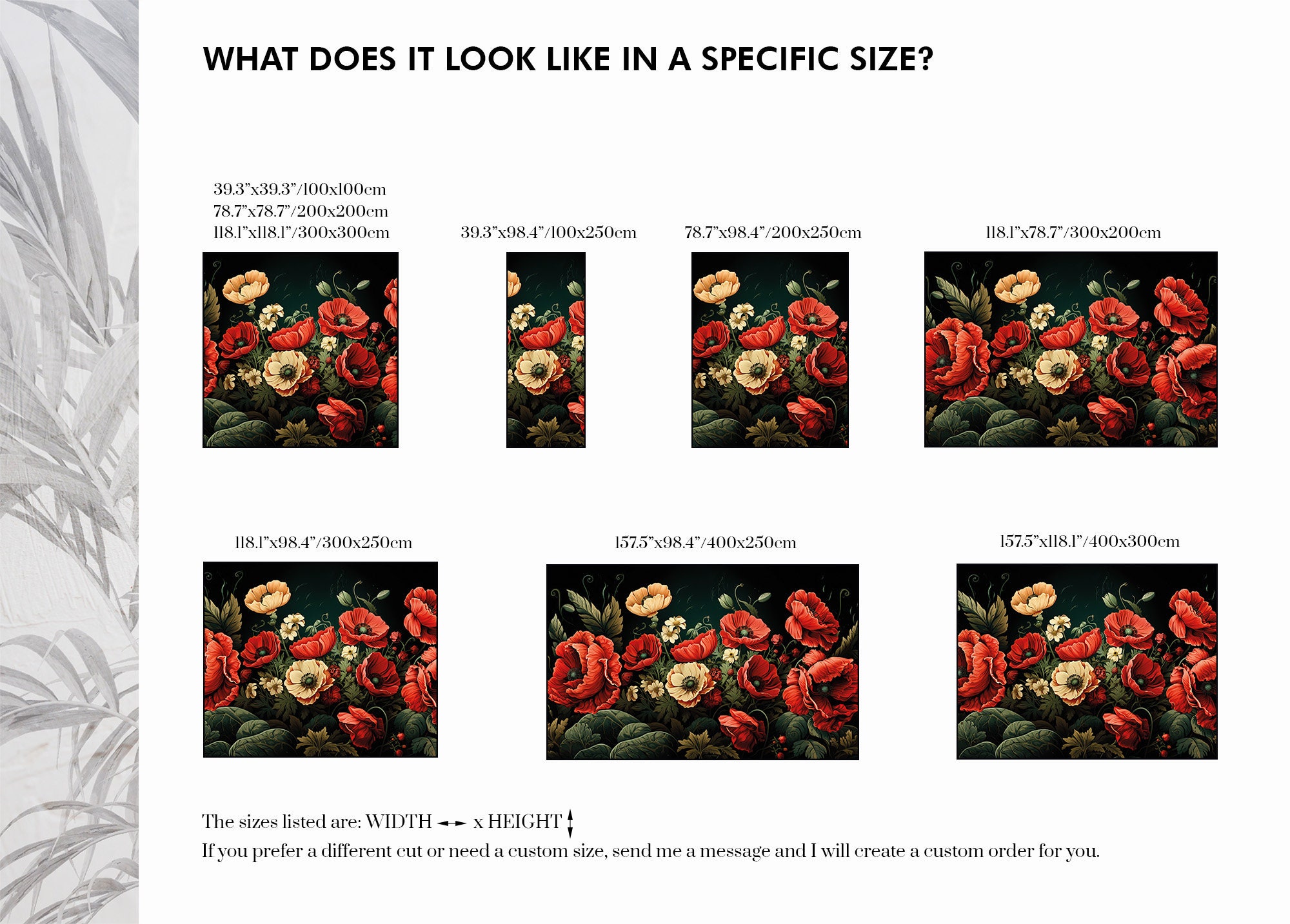 Red Poppies Wallpaper, Dark Background | Floral Wall Decor | Home ...