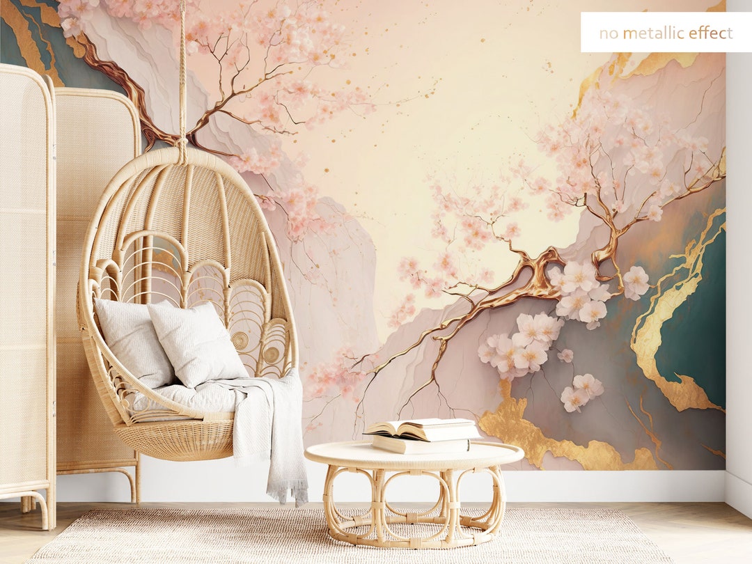 Abstract Sakura Wallpaper | Wall Decor | Home Renovation | Wall Art ...