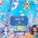 Watercolor Under the Sea Clipart Mermaid Cute Sea Animals Sea Life ...