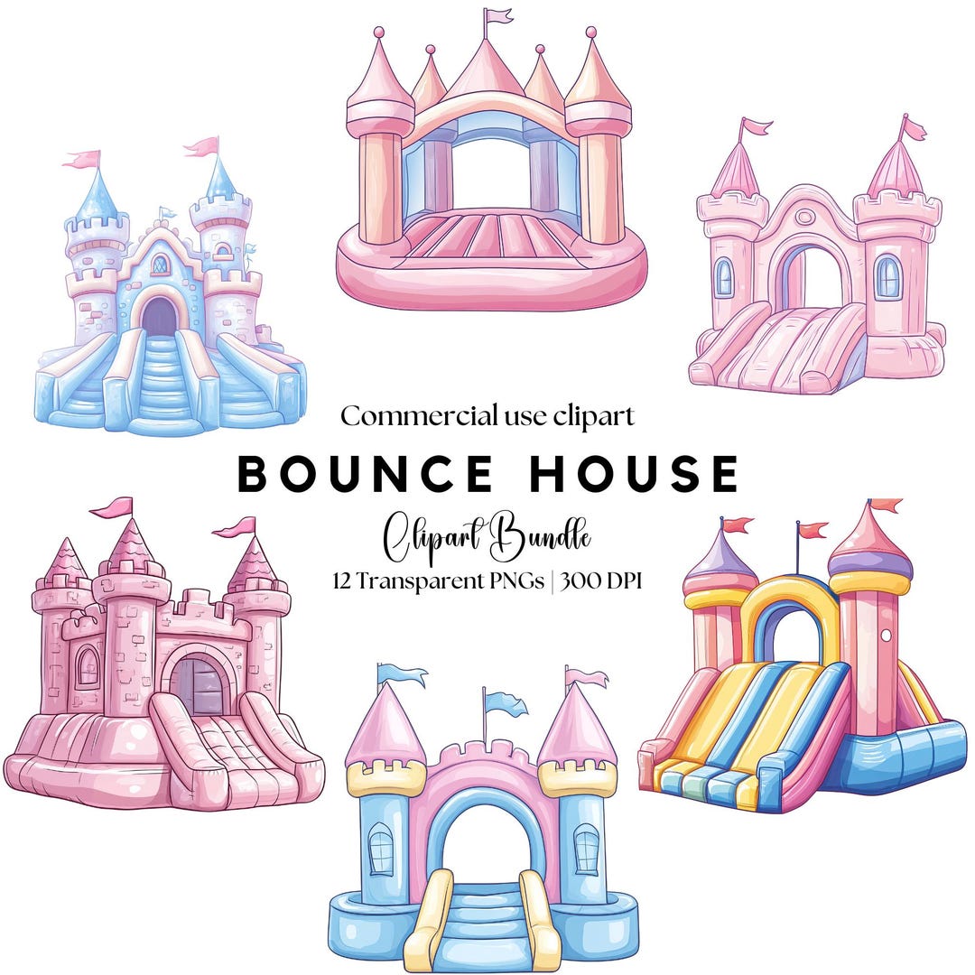 Bounce House Clipart | Bouncy House | Bouncy Castle | Bounce House ...
