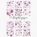 Watercolor Mauve Floral Digital Papers: Purple Wedding Flowers (300 DPI ...